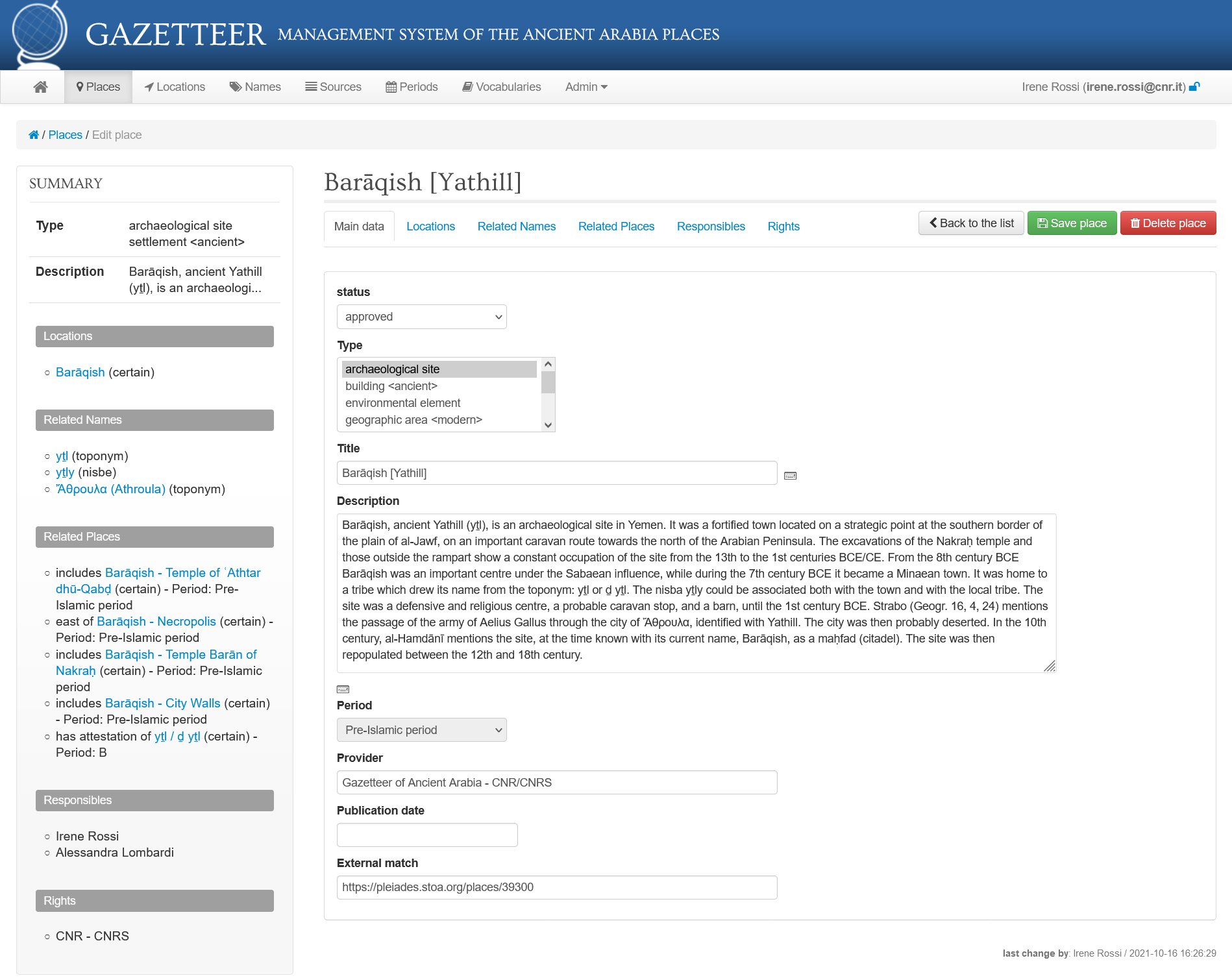 The digital Gazetteer of Ancient Arabia -- An example of reuse and ...
