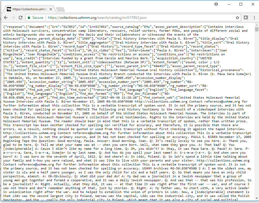 Some Perspectives on the Practice of Sharing Collection Data